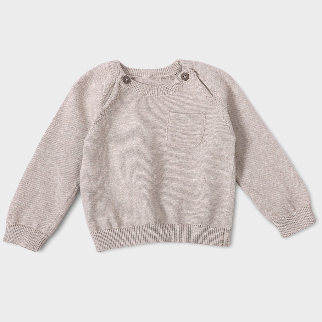 Milan Earthy Baby Raglan Pullover Top Sweater Knit (Organic Cotton ...