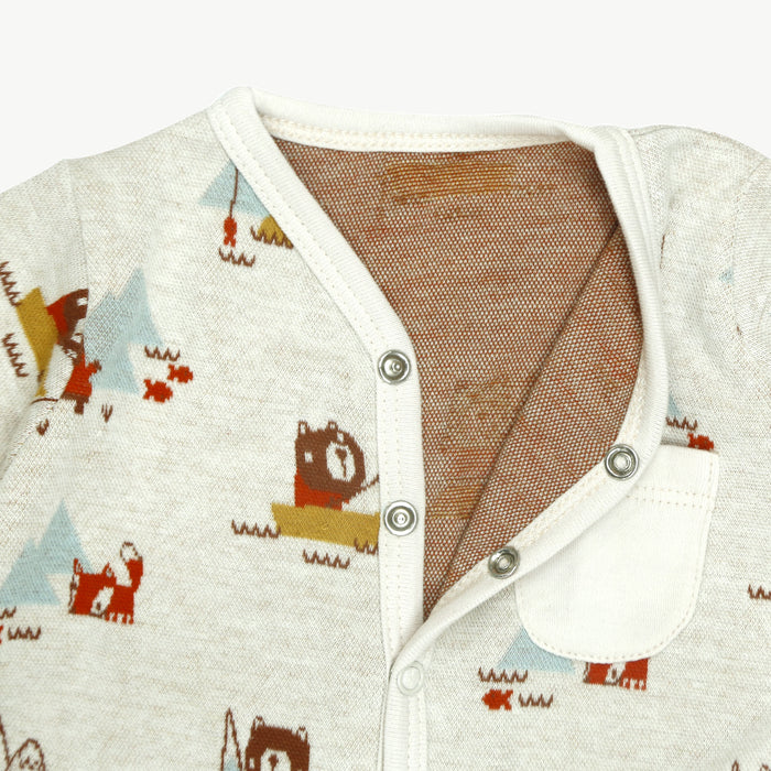 Camping Bear Classic Button Jacquard Baby Jumpsuit (Organic Cotton) by ...