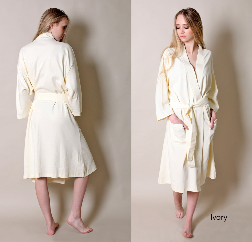 Viverano Organic Cotton Bathrobe / Soft Spa Robe