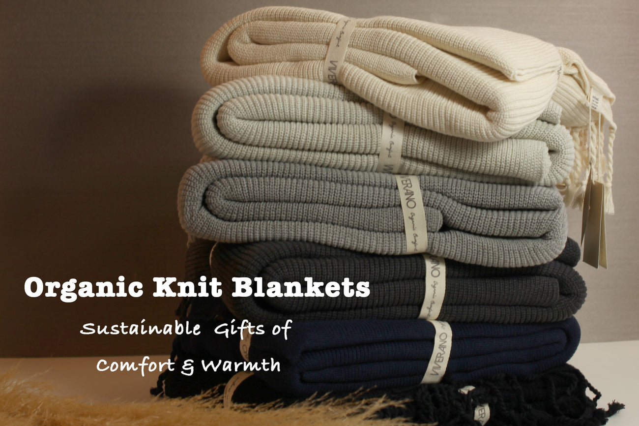 Viverano Organic Cotton Soft Throw Blanket - Perfect Natural Gift Ideas